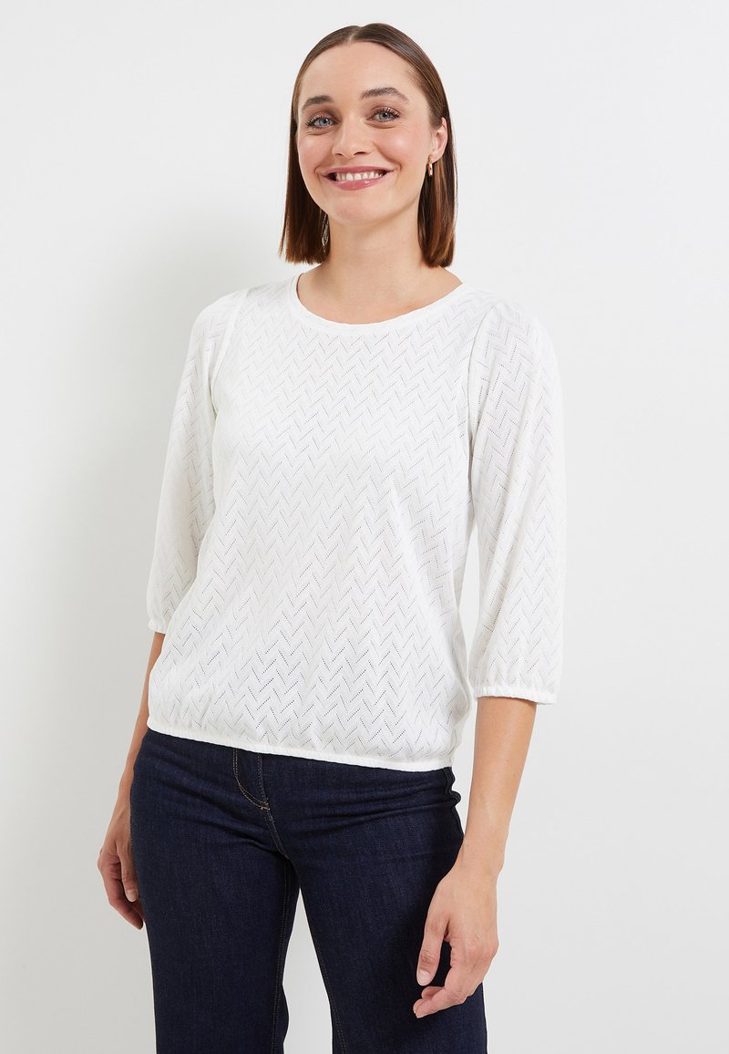 Grain de Malice AJOURÉE - Pullover - blanc casse/blanc - ZALANDO.FR