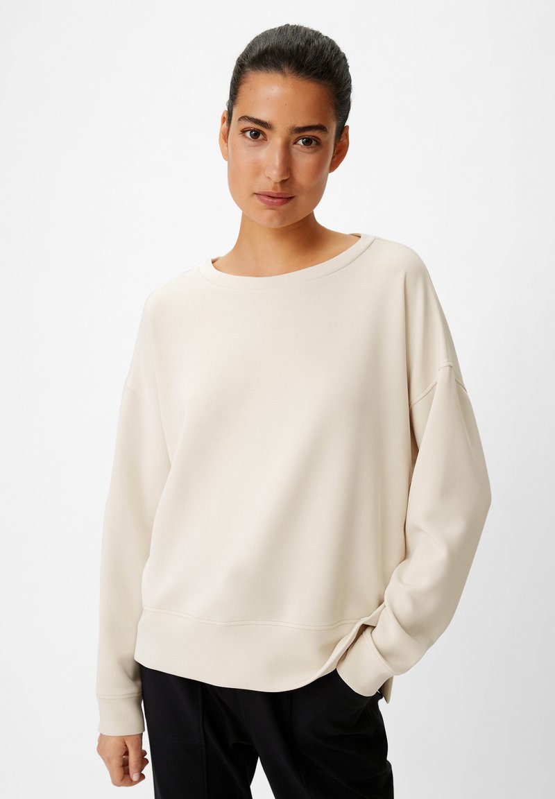 comma casual identity SCUBA MIT LOGO-DETAIL - Sweatshirt - helles beige/sand - Zalando.de