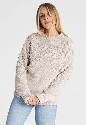Cartoon Strickpullover - walnut melange/beige - Zalando.de