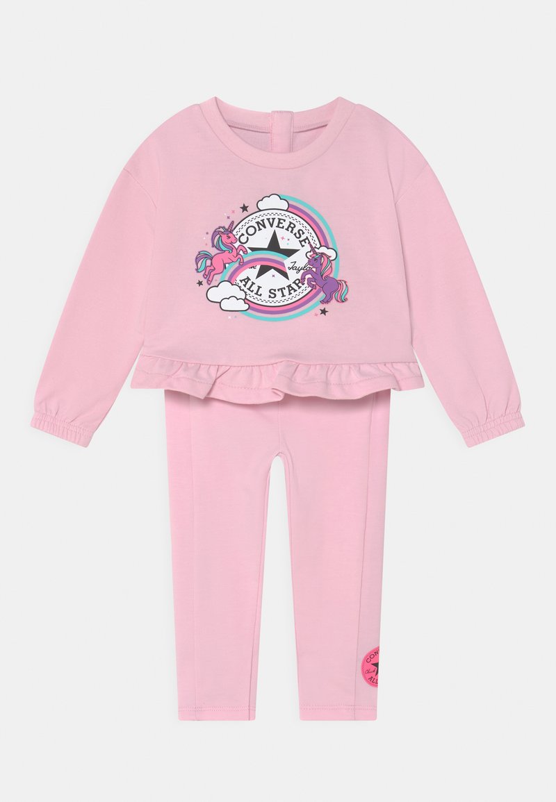 Converse RUFFLE CREW SET - Trainingspak - pink foam/donkerroze - Zalando.nl