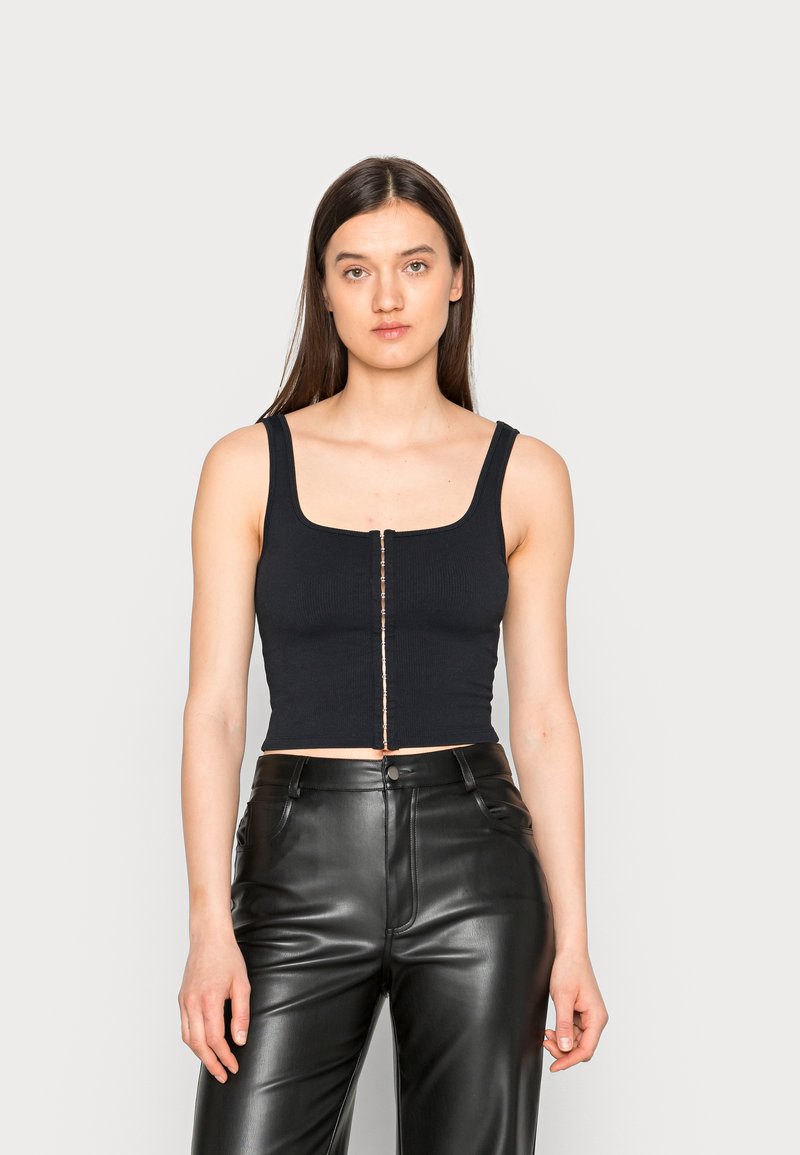 Abercrombie & Fitch SEAMLESS SCUBA TANK - Top - black beauty/black ...
