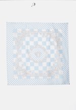 Versace BAROQUE CREST DAMIER MIX - Halsdoek - pastel blue/white/silver ...