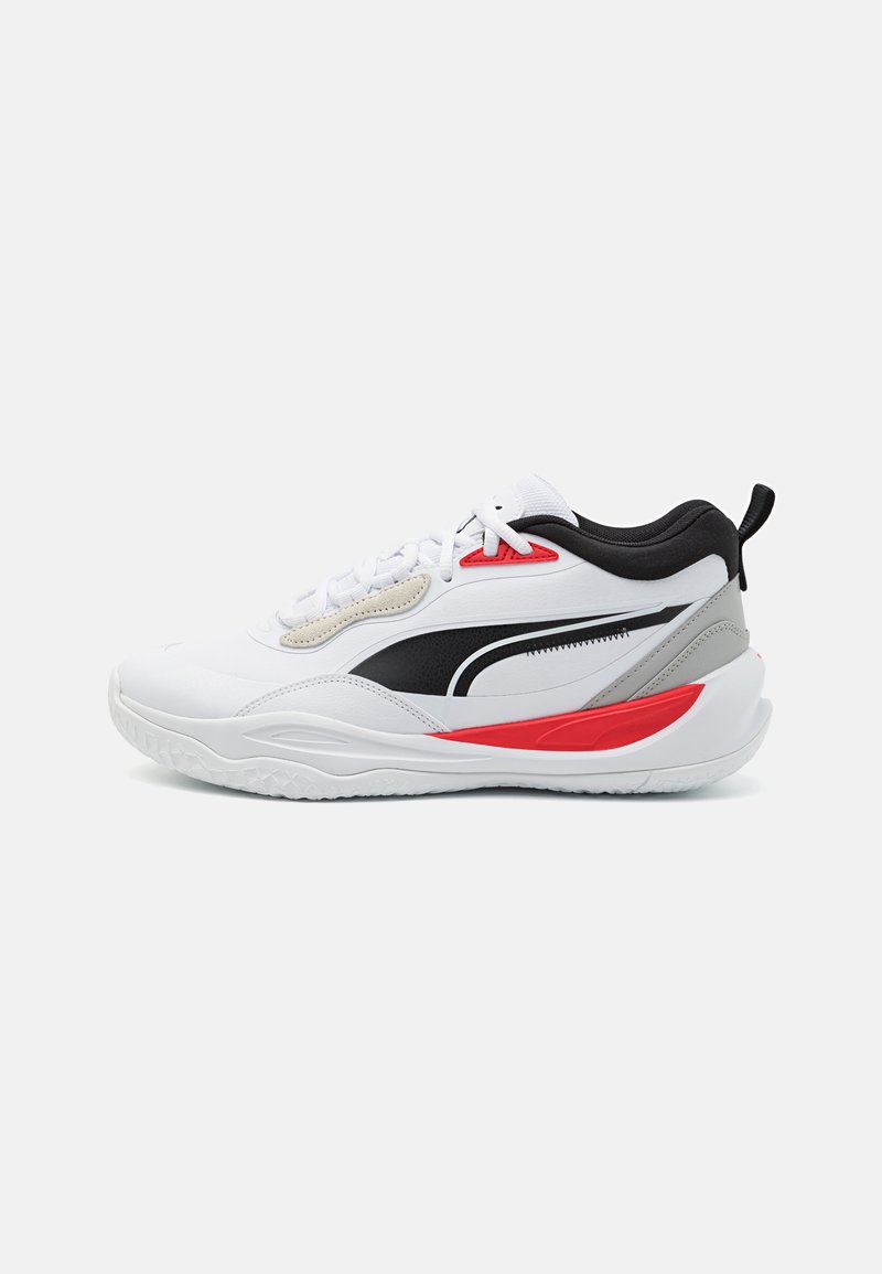Puma PLAYMAKER PRO LO PLUS - Basketballschuh - white/red/weiß - Zalando.ch