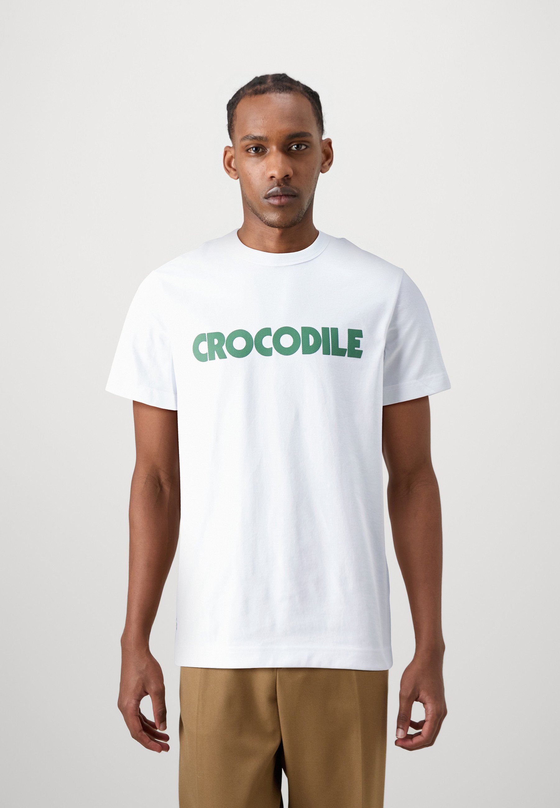 Lacoste MESSAGING T shirt imprime white blanc ZALANDO.FR