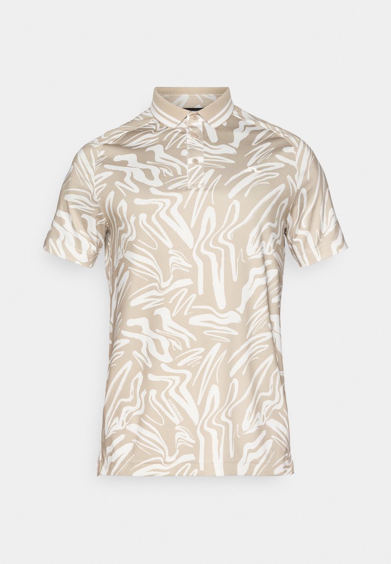J.LINDEBERG Sports GEORGE PRINT - Polo shirt - string/beige - Zalando.co.uk