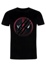 Marvel DEADPOOL WOLVERINE SNIKT POOL EMBLEM - Print T-shirt - black ...