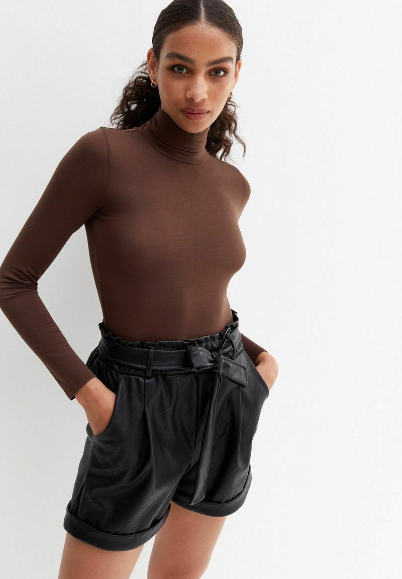 New Look BODYSUIT - Langarmshirt - dark brown/dunkelbraun - Zalando.de