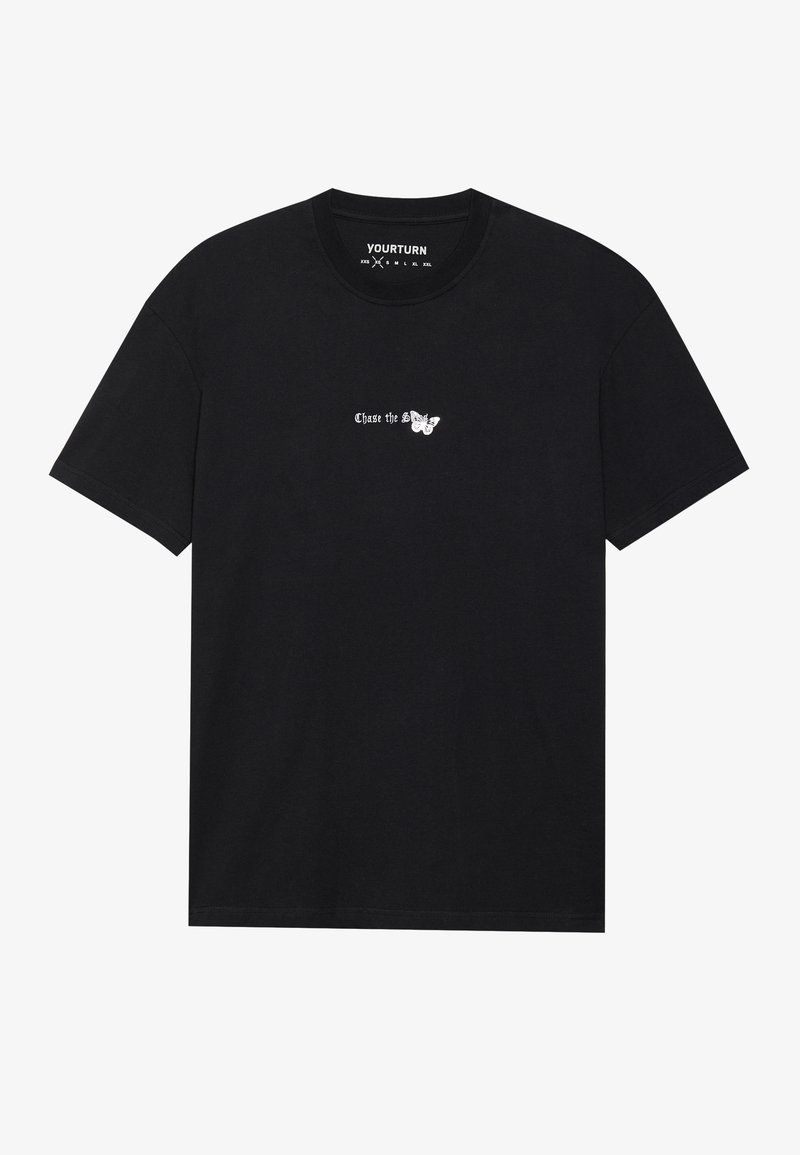 YOURTURN UNISEX - T-Shirt print - true black/schwarz - Zalando