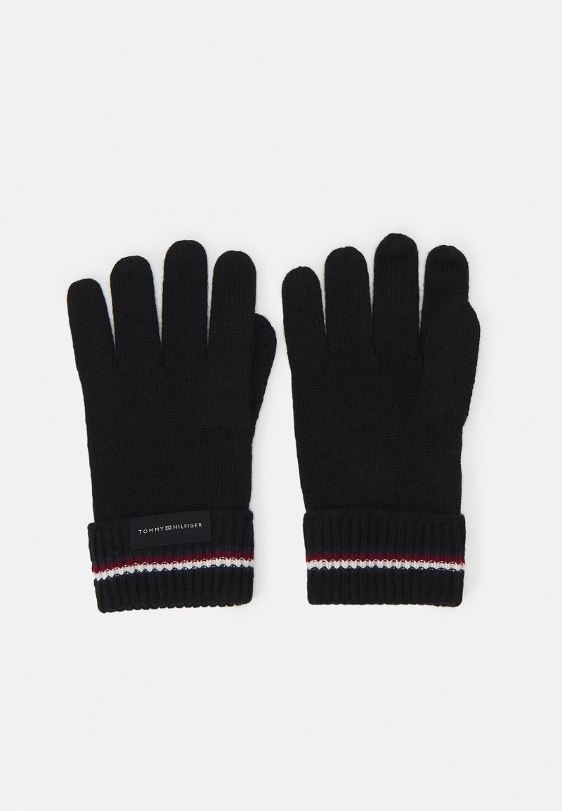 Tommy Hilfiger CORPORATE GLOVES UNISEX - Gloves - black - Zalando.co.uk
