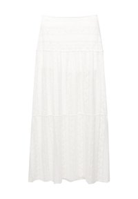 PULL&BEAR Jupe longue - white/blanc - ZALANDO.FR
