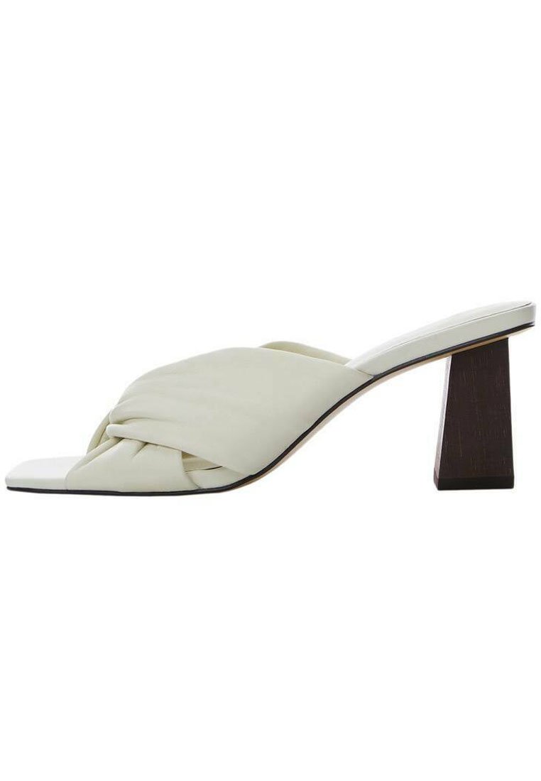 Mango KURKU - Heeled mules - biały/white - Zalando.ie