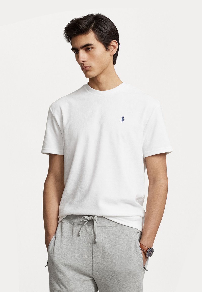 Polo Ralph Lauren CLASSIC FIT TERRY T-SHIRT - Camiseta estampada - white/blanco - Zalando.es