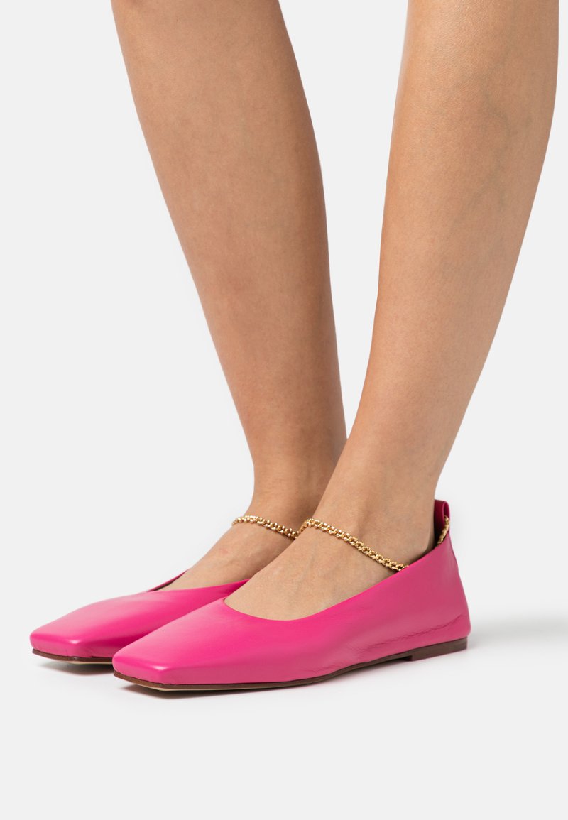 Maria Luca Ankle strap ballet pumps - bright pink/neon pink - Zalando.de