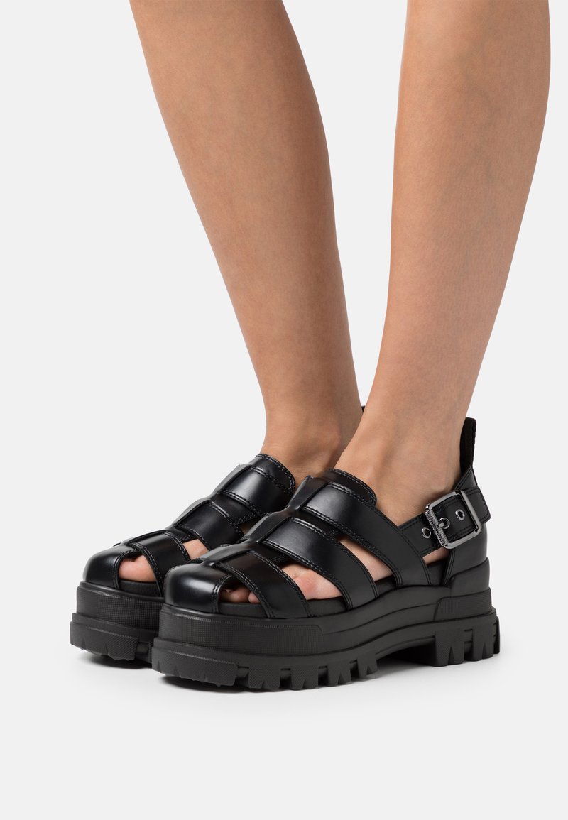 Buffalo ASPHA - Sandále na platforme - black/čierna - Zalando.sk