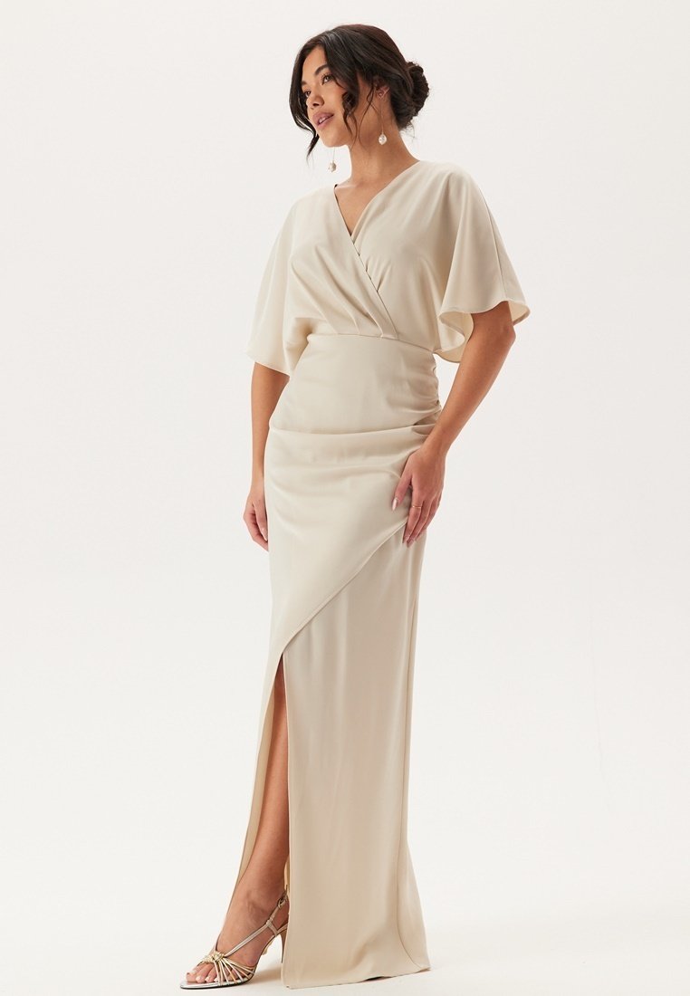 Bubbleroom WRAP - Robe de cocktail - beige - ZALANDO.FR