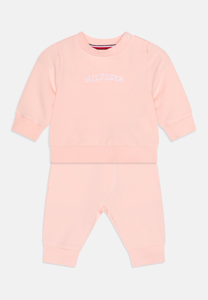 Tommy Hilfiger BABY CURVED MONOTYPE UNISEX SET - Tracksuit - pink ...