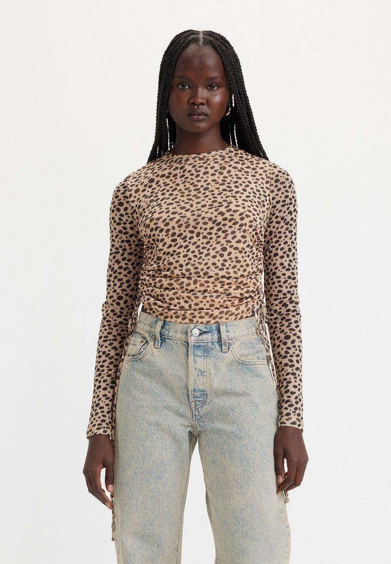 Levi's® JEWEL MESH TOP - Topper langermet - new stella leopard almond ...