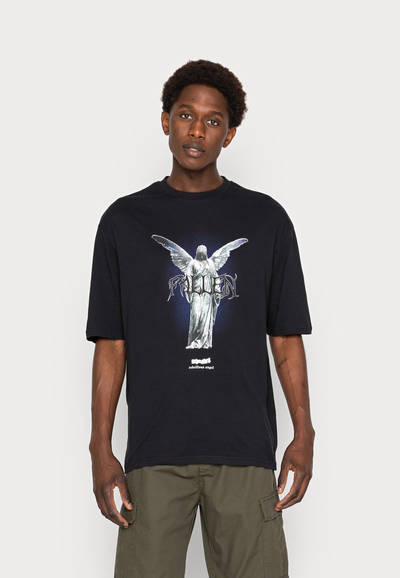 Zign Nyomott mintás póló - black/fekete - Zalando.hu