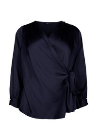 Zizzi AUS IN WICKELOPTIK - Bluse - night sky/dunkelblau - Zalando