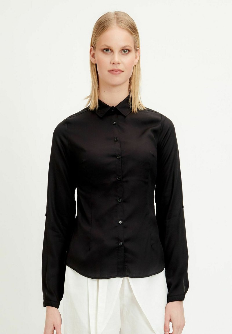 ORGANICATION Hemdbluse - black/schwarz - Zalando.de