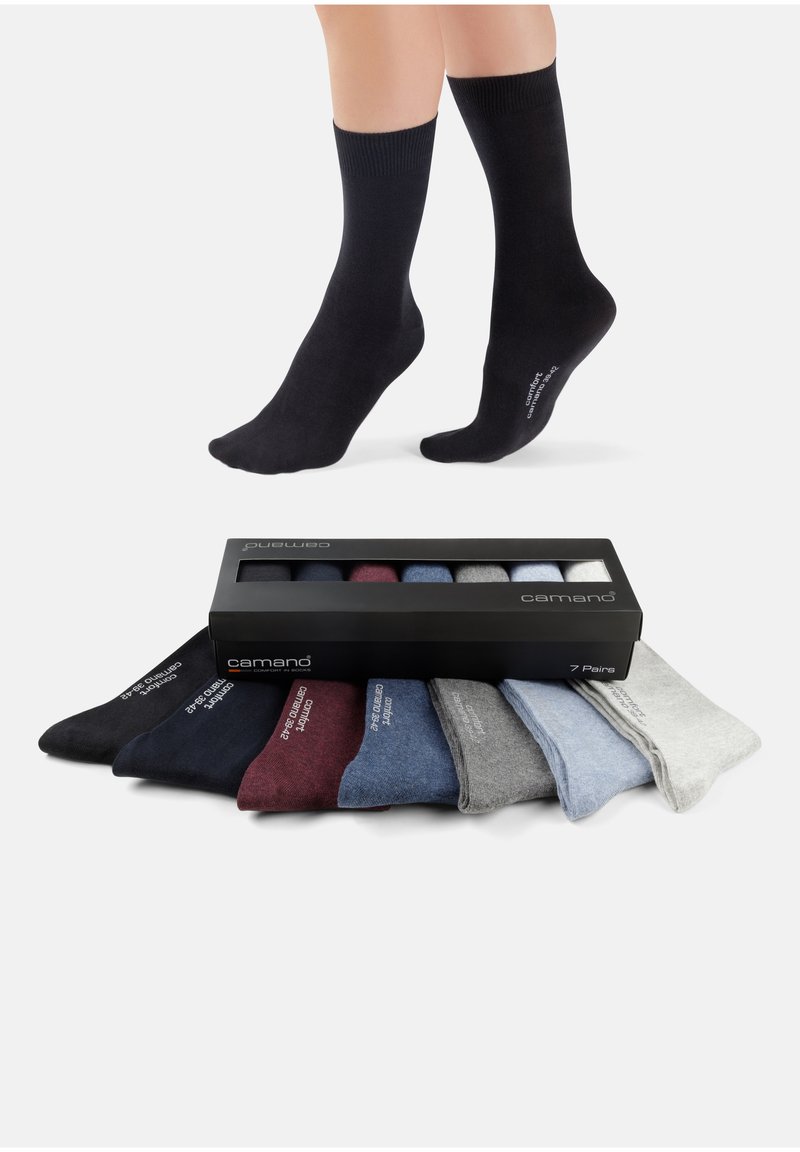 camano COMFORT SOCKS IN BOX UNISEX 7 PACK - Calcetines - light grey mix ...