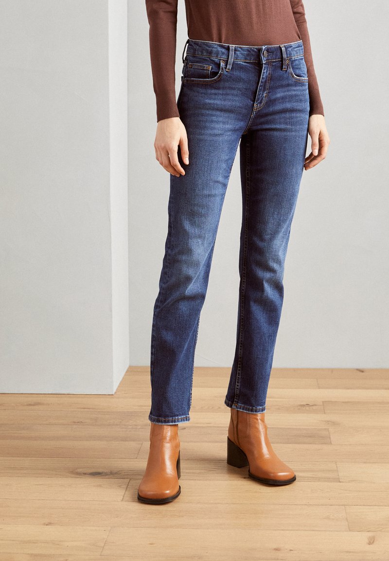 Esprit Jeans Straight Leg - saluda dark blue/dark-blue denim - Zalando.at
