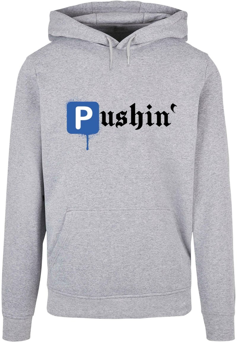 Mister Tee PUSHIN P BASIC - Kapuzenpullover - heather grey/grau ...