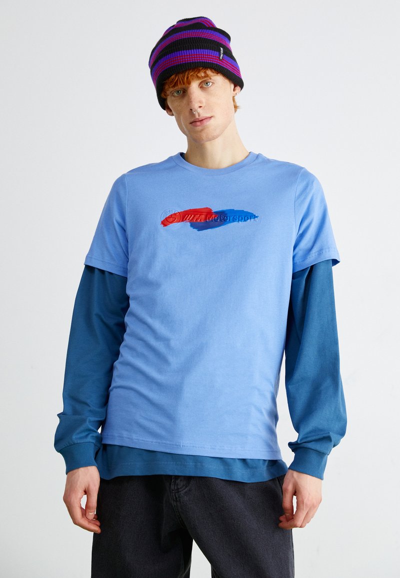 Puma BMW STATEMENT LOGO TEE - T-shirt imprimé - blue skies/noir ...