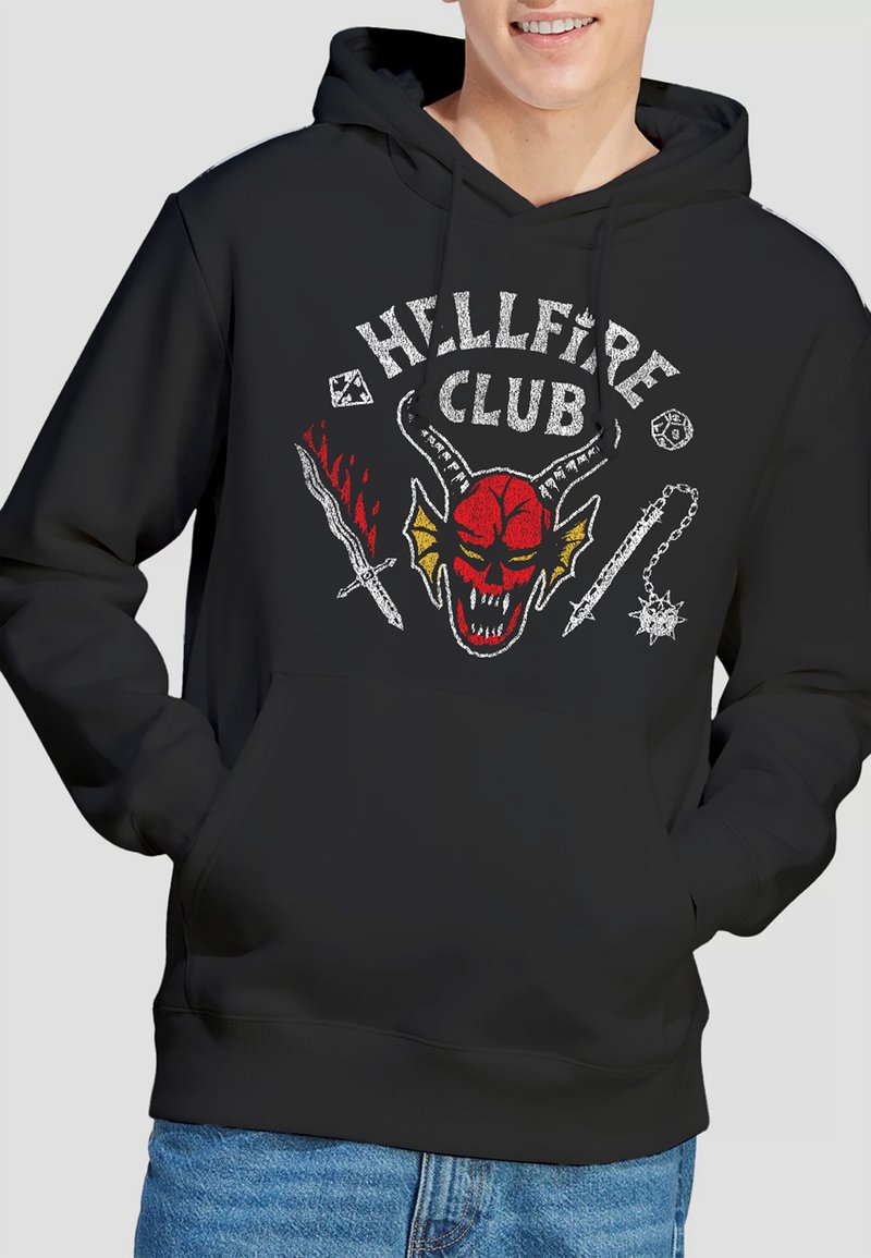 NETFLIX STRANGER THINGS HELLFIRE CLUB INVERT - Hoodie - black - Zalando
