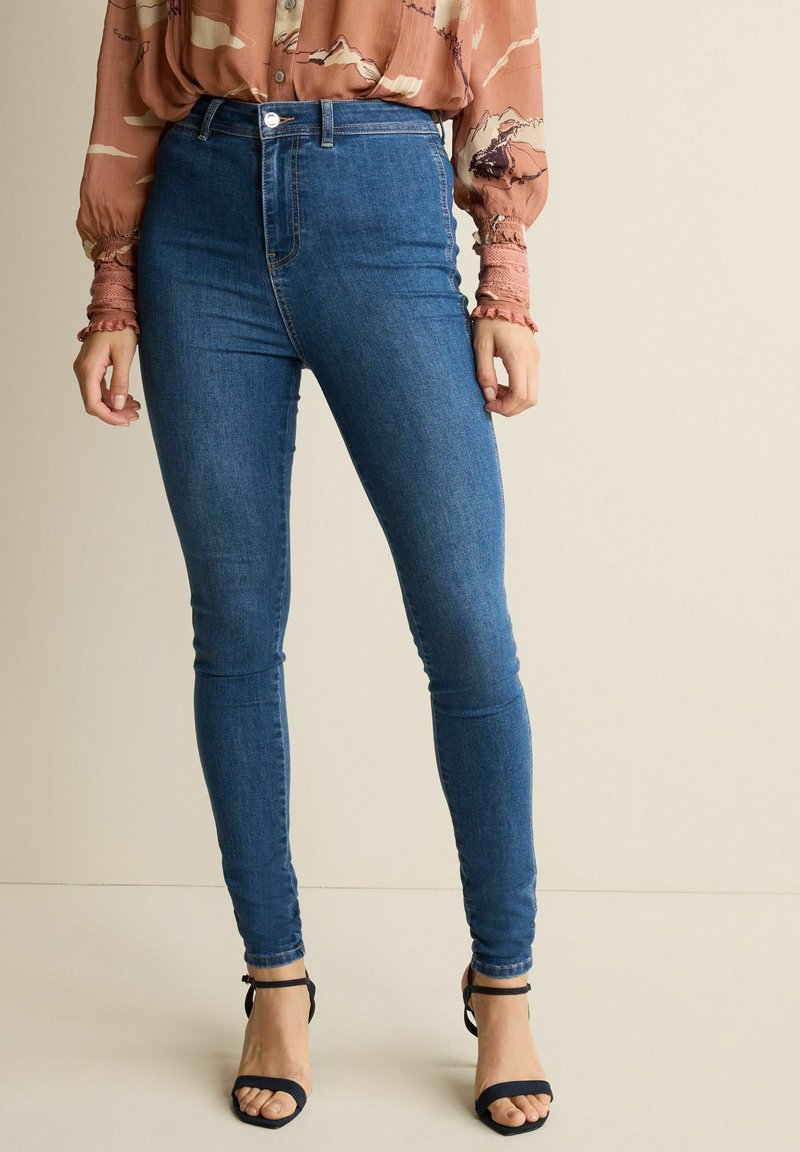Next HIGH RISE STRETCH - Jeans Skinny Fit - denim dark blue/blauw ...