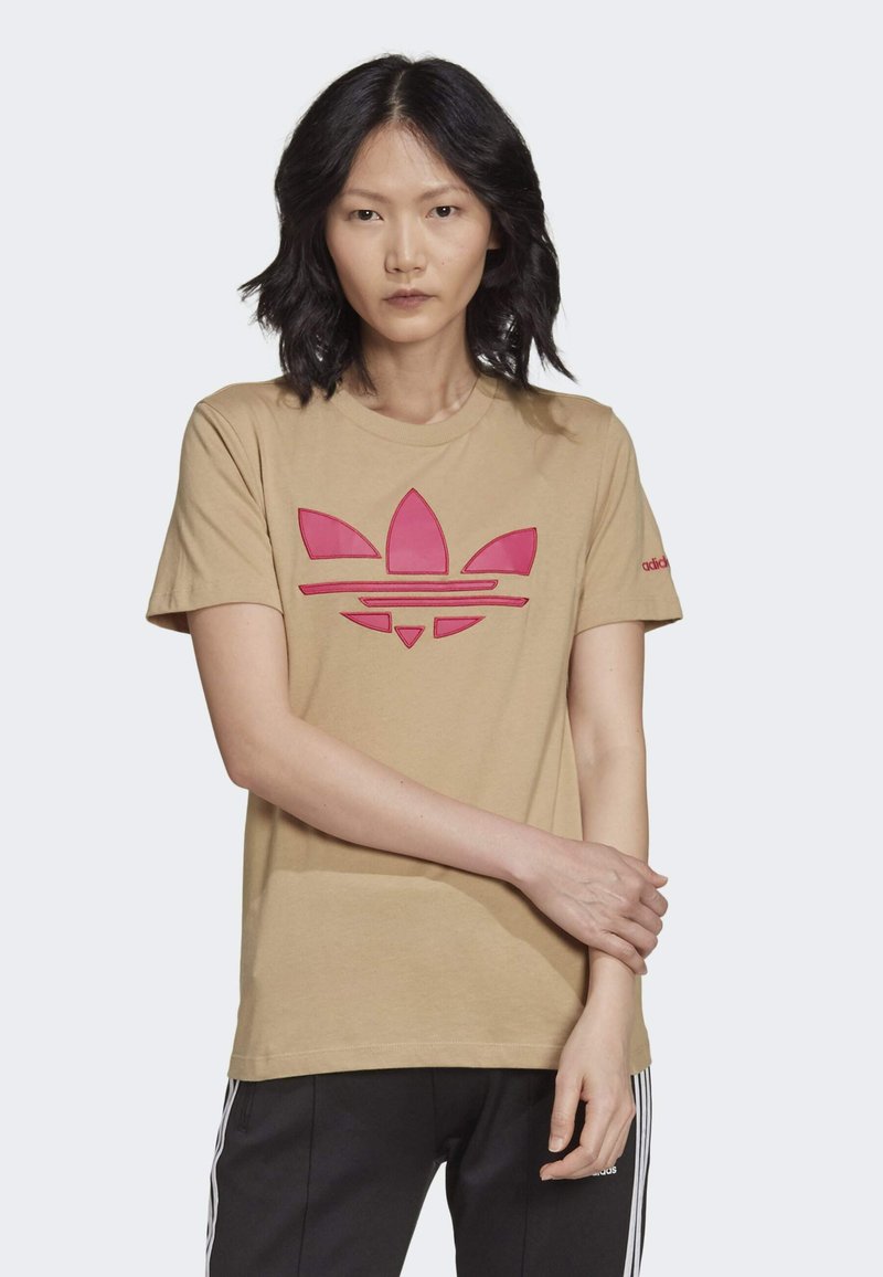adidas Originals ADICOLOR - T-Shirt print - beige tone/beige - Zalando.de