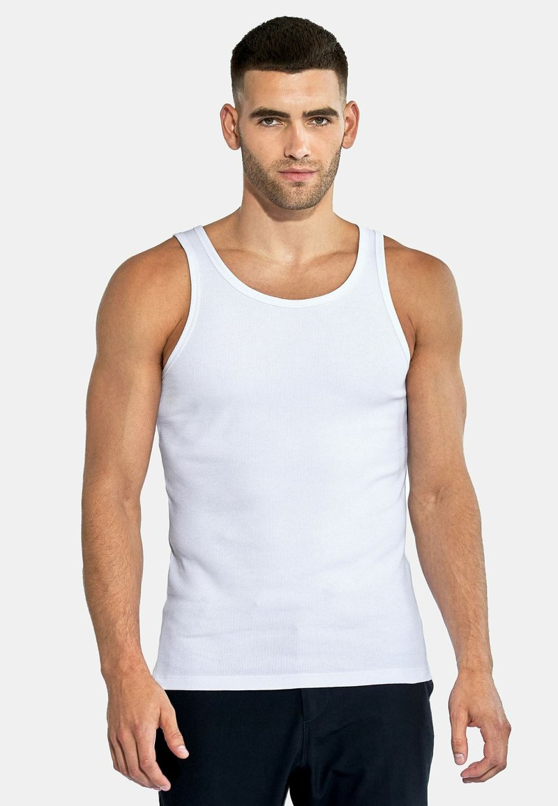 Bread & Boxers 2-PACK TANK RIBBED - Unterhemd/-shirt - white/weiß ...