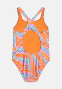 Speedo GIRLS PRINTED MEDALIST - Badeanzug - pumpkin spice/marine blue ...