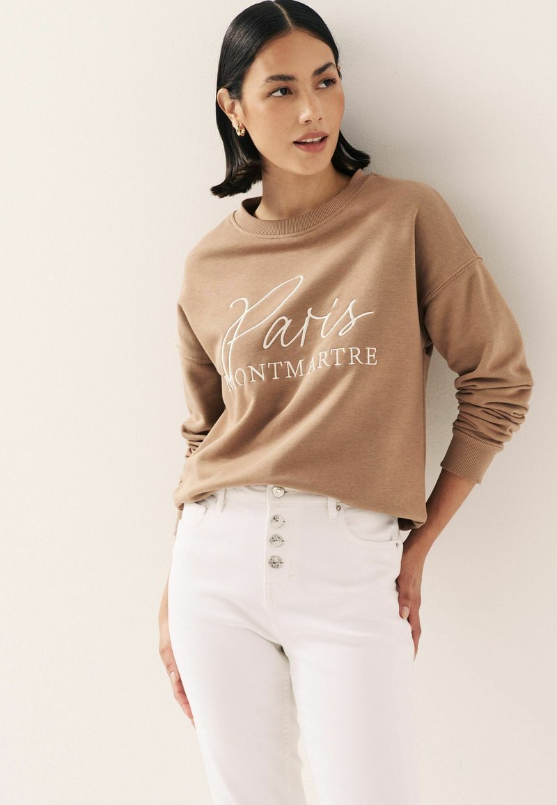Next PARIS DROP SHOULDER GRAPHIC - Sweater - neutral/beige - Zalando.nl