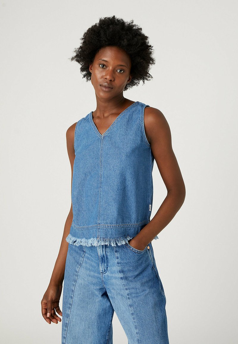 Wrangler Top - mid indigo/blue denim - Zalando.es