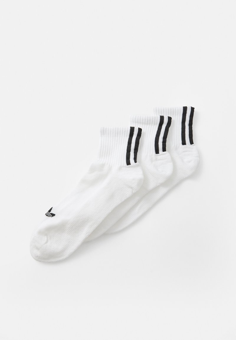adidas Originals 1/4 SOCKS UNISEX 3 PACK - Chaussettes - white/blanc ...