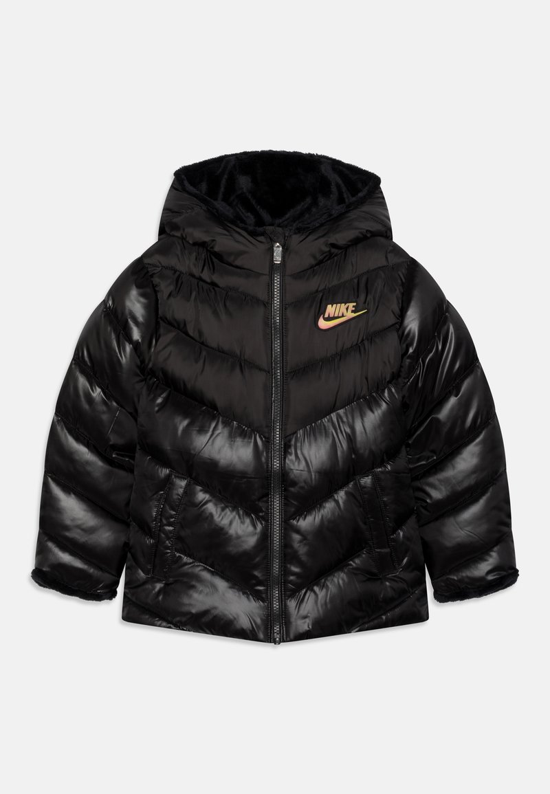 Nike Sportswear COLORBLOCK CHEVRON PUFFER - Ziemas jaka - black/melns ...