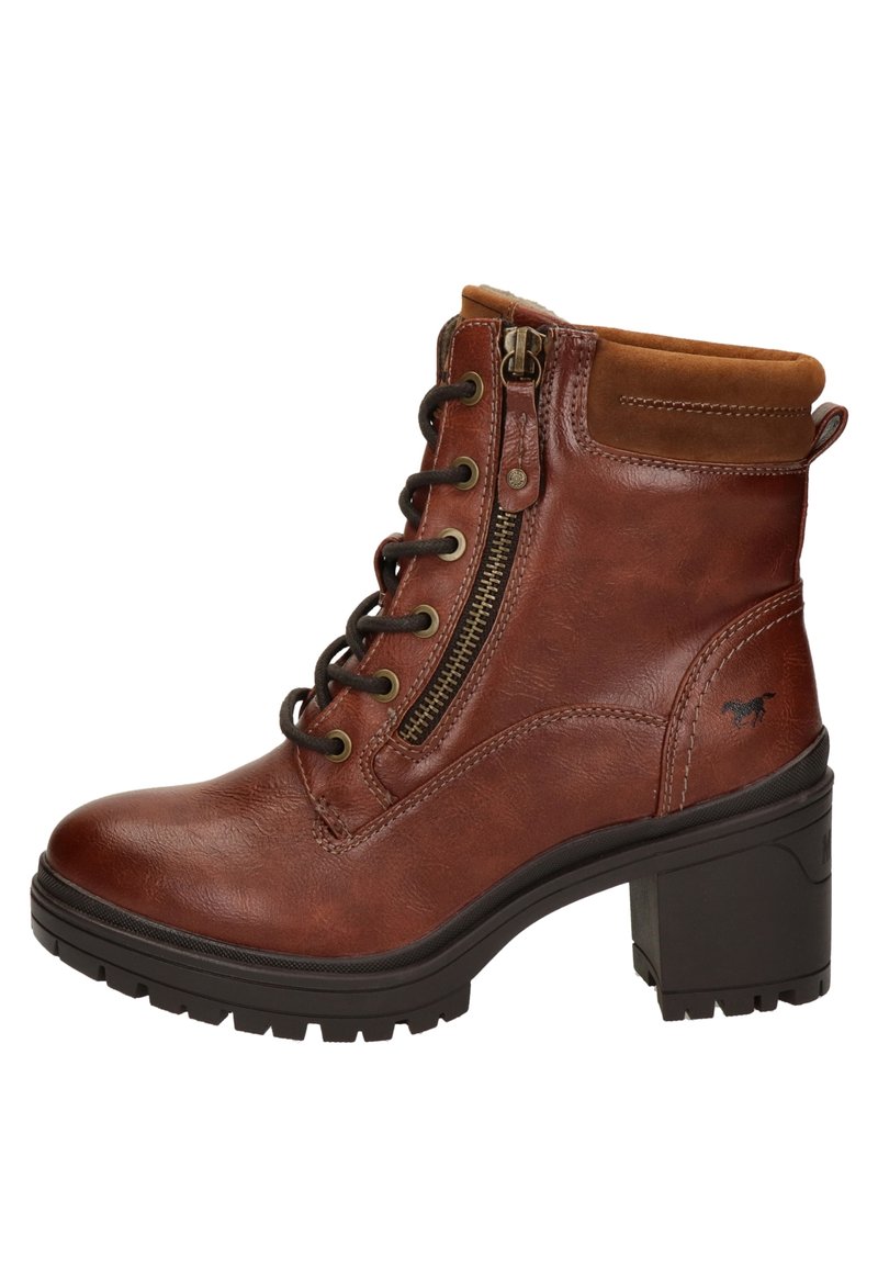 Mustang Lace-up ankle boots - cognac - Zalando