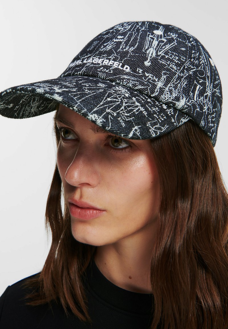 KARL LAGERFELD ESSENTIAL WASHED DENIM - Cap - denim/blue denim - Zalando.ch