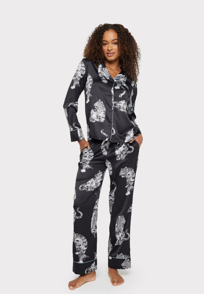 Chelsea Peers LOTUS TIGER PRINT SET - Pijama - black/negro - Zalando.es