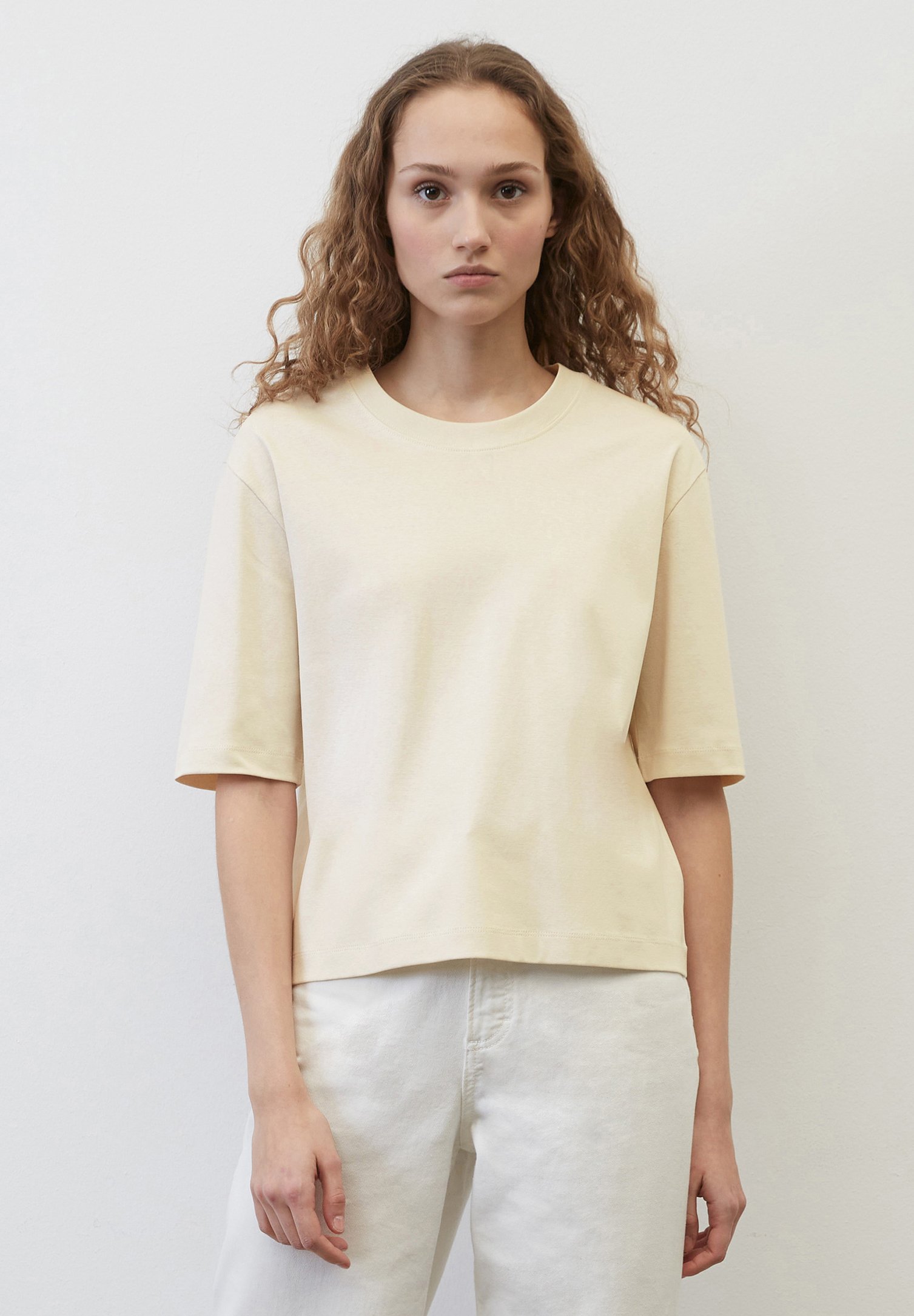 Marc O'Polo MIT 3/4-ÄRMEL AUS SOFTEM - T-Shirt basic - chalky sand/beige - Zalando.ch