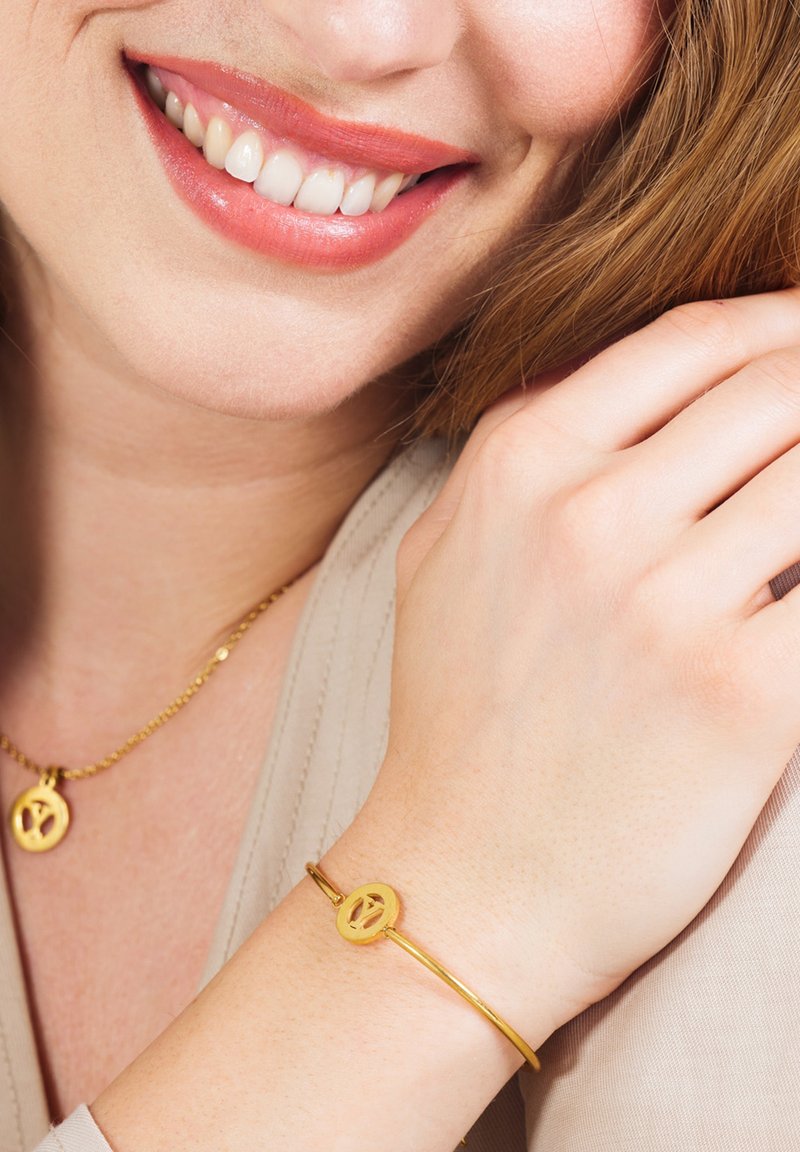 Lucardi BUCHSTABE Y LETTER Y - Pulsera - Y/dorado - Zalando.es