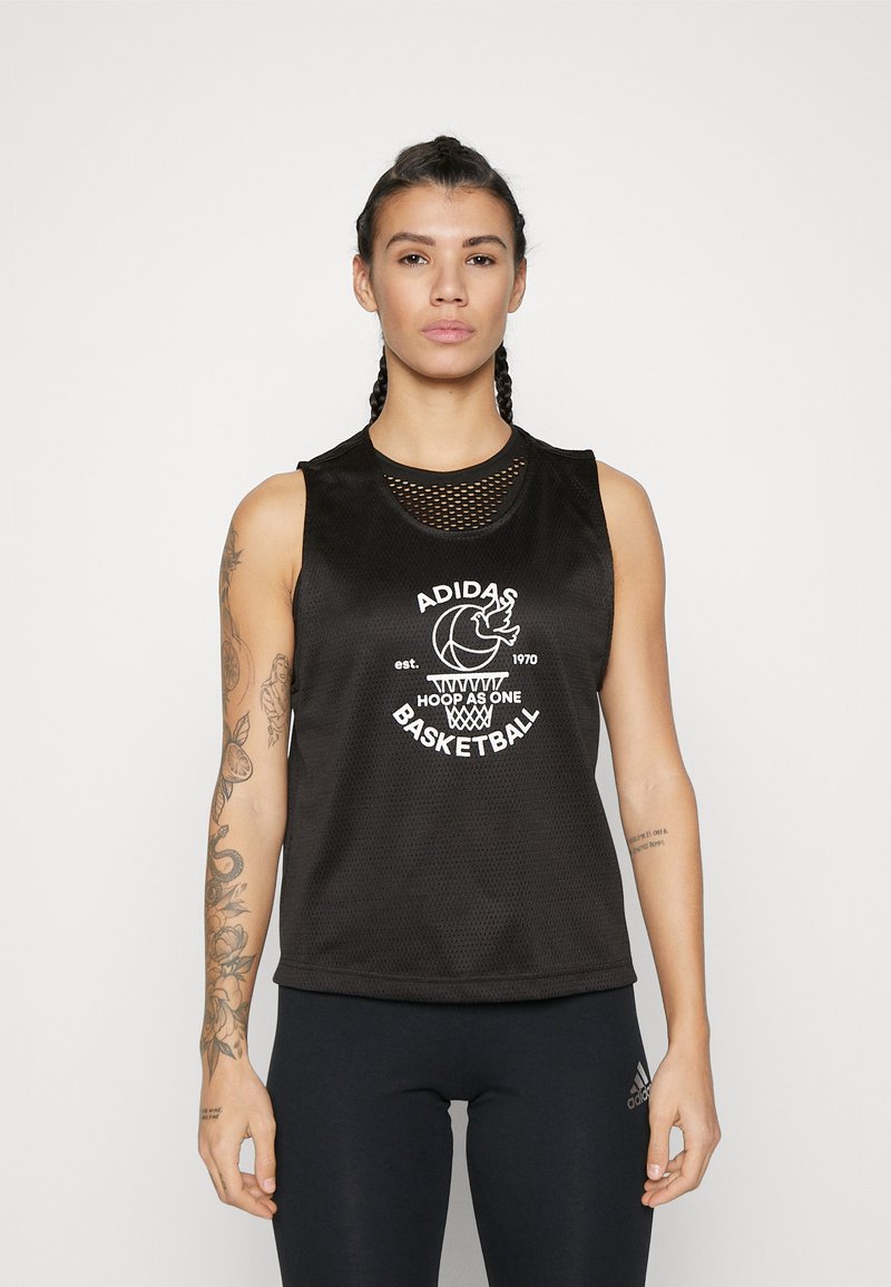 adidas Performance Top - black/off white/black - Zalando.co.uk