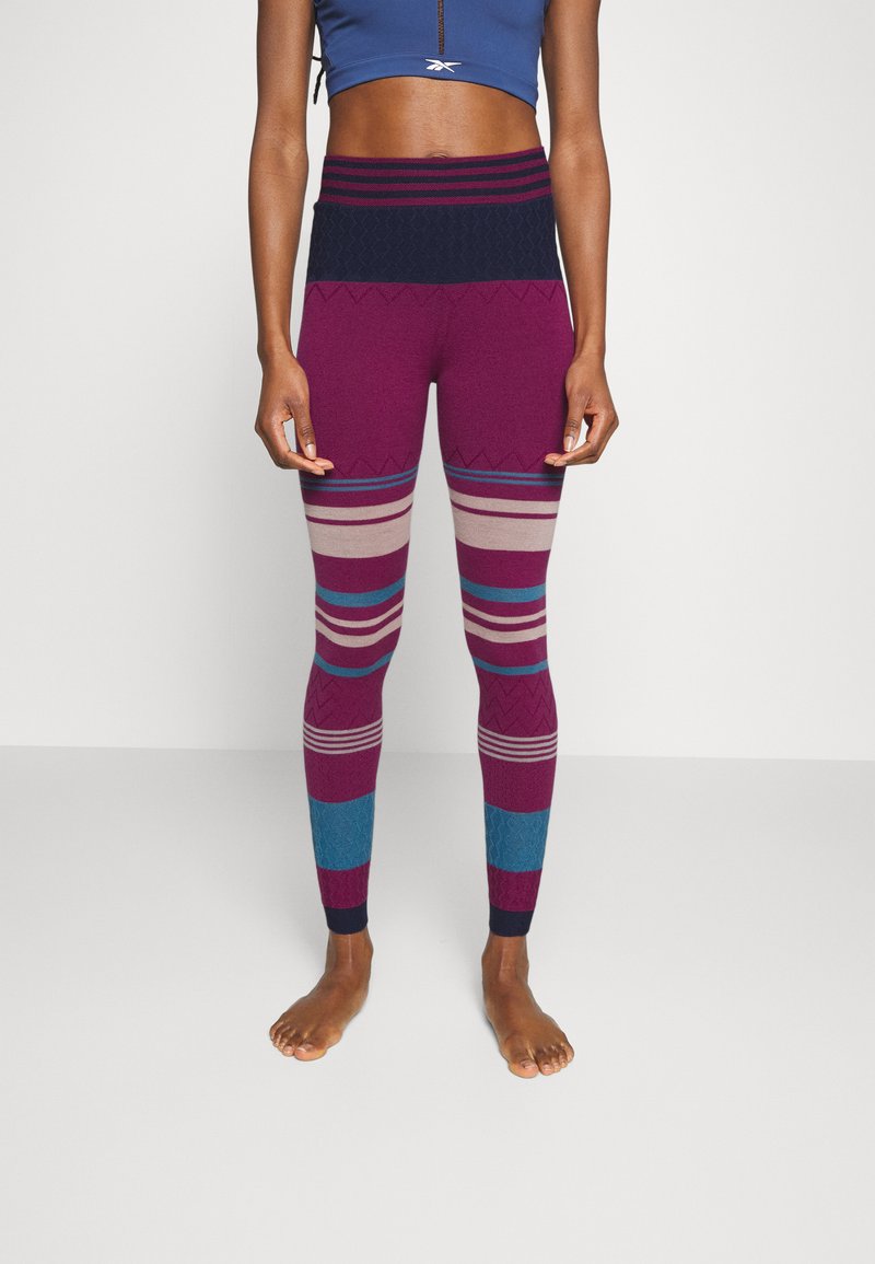 Sweaty Betty PATTERN BASE LAYER - Leggings - amaranth pink/pink ...