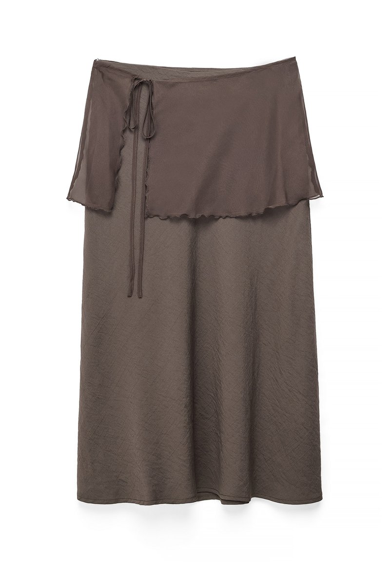 NA-KD TWO LAYER WRAP - Gonna a campana - brown/marrone - Zalando.it