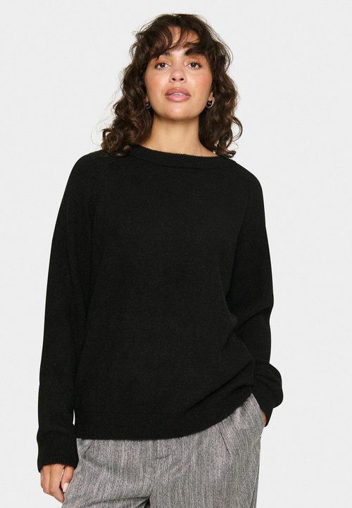 esmé studios VIOLA - Neule - magnet/tummanharmaa - Zalando.fi