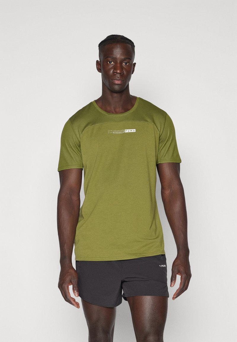 Puma DRIRELEASE TEE - T-shirt de sport - olive green/olive - ZALANDO.FR