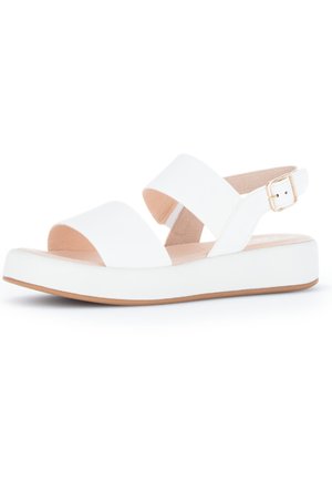Next FOREVER COMFORTÂ® LEATHER T-BAR FLATFORM SANDALS - Sandalias con ...