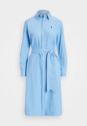 Polo Ralph Lauren LONG SLEEVE DAY DRESS - Blousejurk - white/light blue/wit - Zalando.be