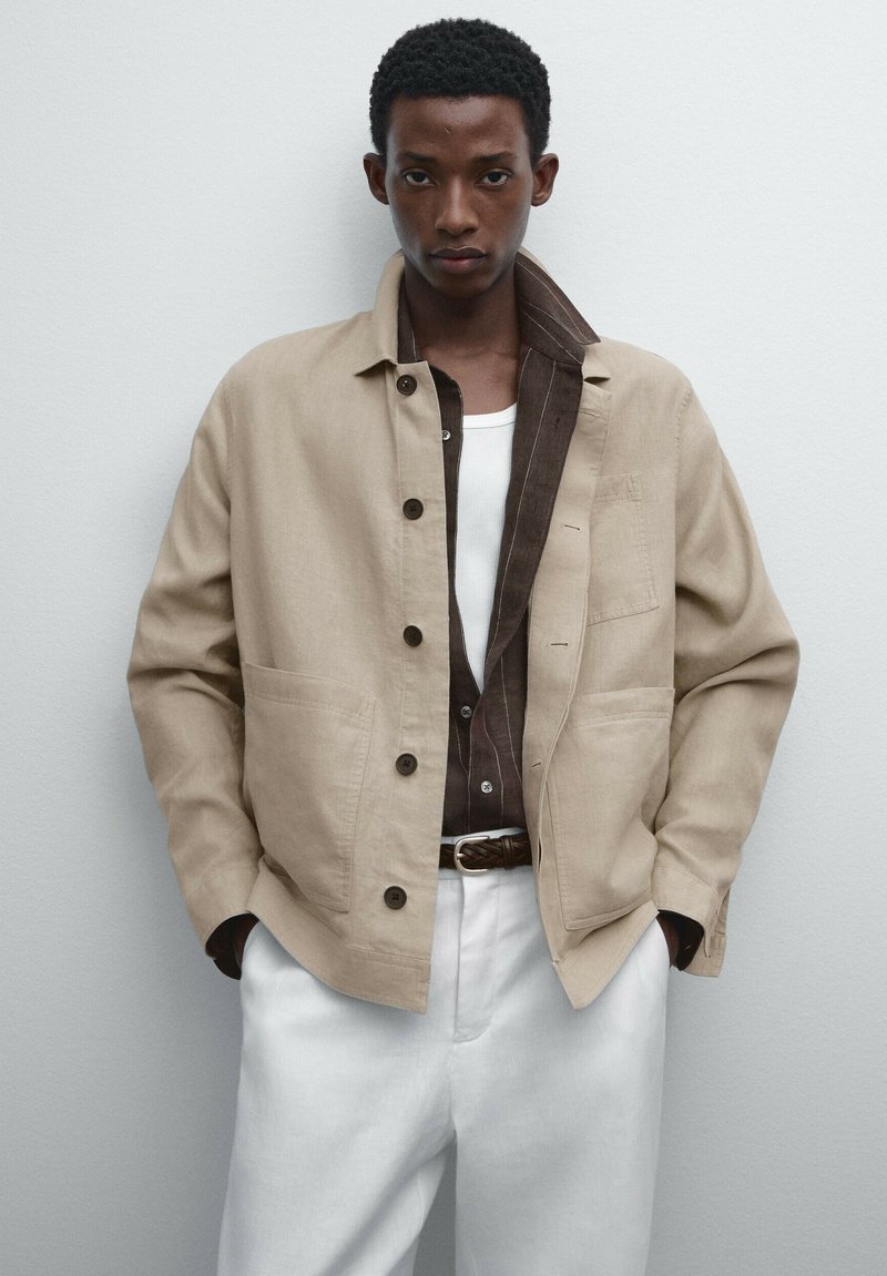 Massimo Dutti Summer jacket - sand - Zalando